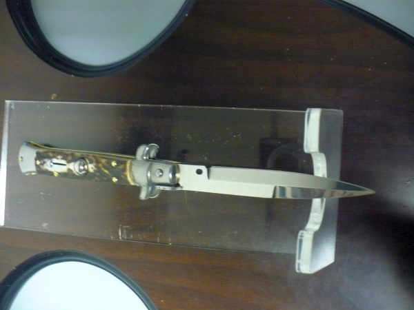 Frank Beltrame - italian stiletto 20cm, corno di cervo -lama baionetta ...