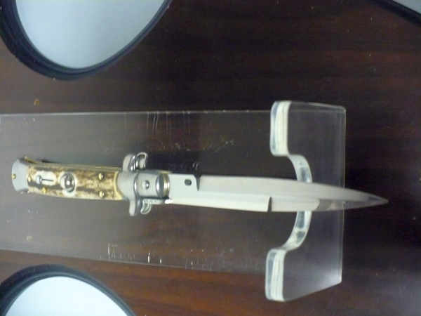 Frank Beltrame - italian stiletto 20cm, corno di cervo -lama baionetta ...